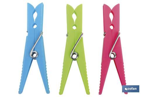 Molas de Plástico Standard | Pack de 24 Unidades | Medida 7 cm de ...