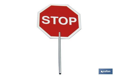 PANNEAU STOP AVEC MANCHE ALUMINIUM | Cofan