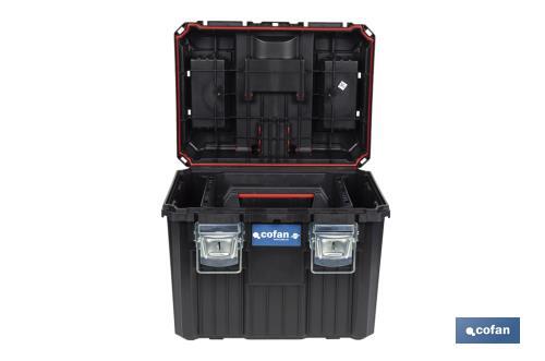 Compact tool box trolley with 2 drawers | Double handle and wheels ...