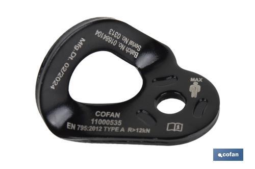 Placa de anclaje conforme a EN 795:2012 | Anclaje tipo A | Material: Acero | Resistencia: 23 kN ...