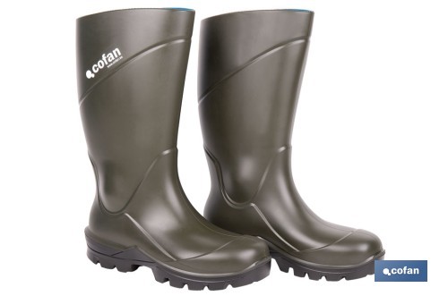 Botas de agua de PU y Elastopan, color verde | Resistentes al frío y a ...