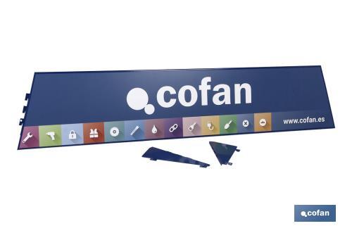 Cartela con logo Cofan expositor rincón | Références | Cofan